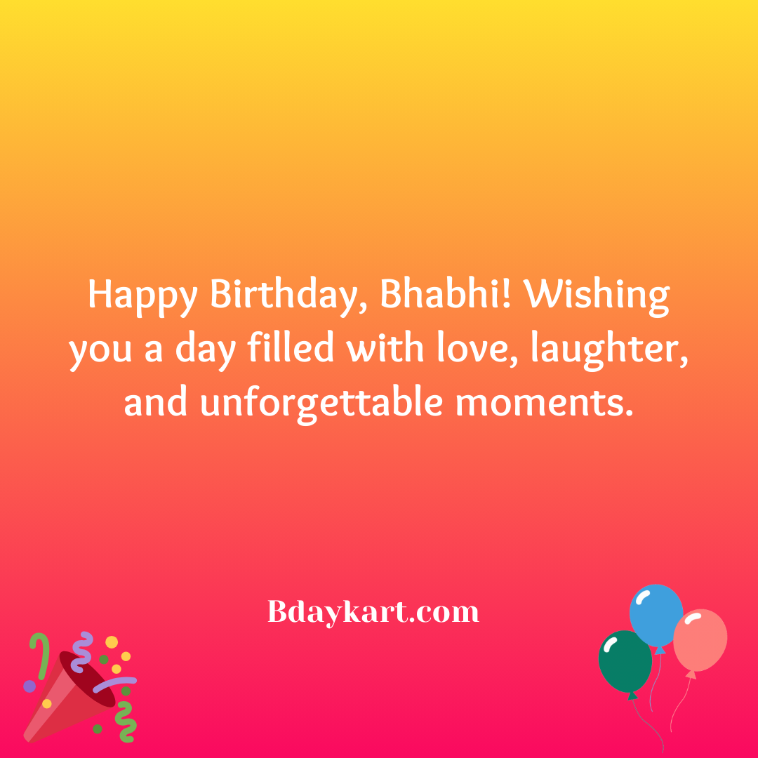 200+ Happy Birthday Wishes for Bhabhi - Bdaykart.com