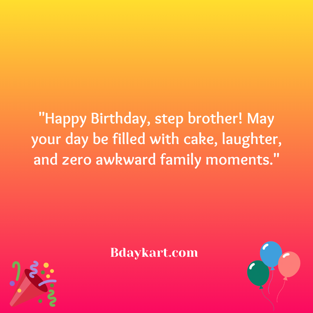 Happy Birthday Wishes for Step Brother - Bdaykart.com