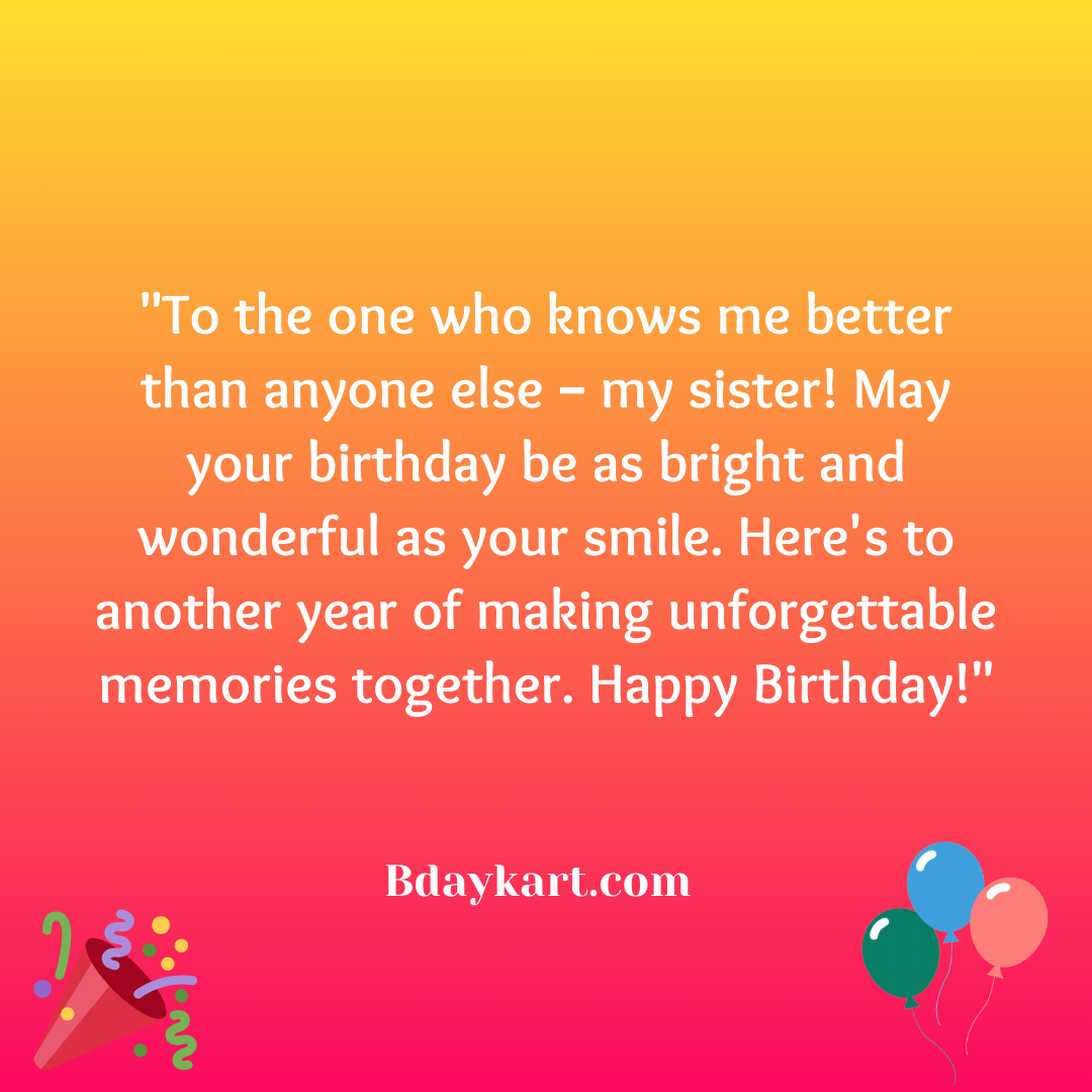 Happy Birthday Paragraphs for Sister - Bdaykart.com